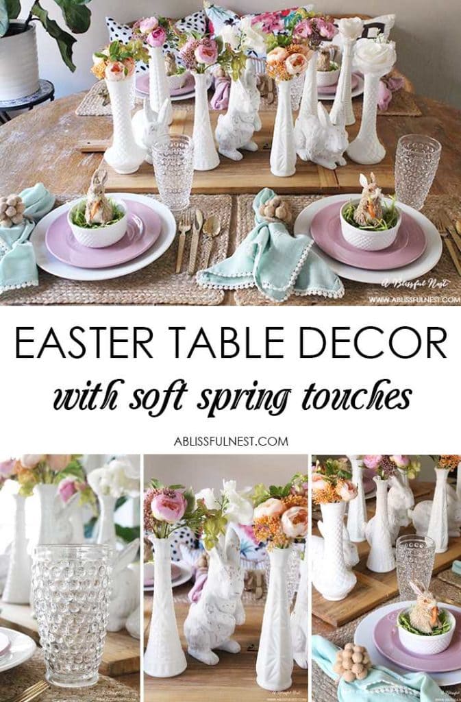Simple Easter Table Decor | A Blissful Nest