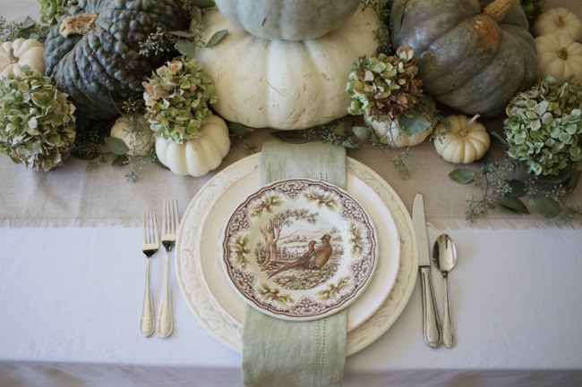 Gorgeous Neutral Fall Tablescape | A Blissful Nest