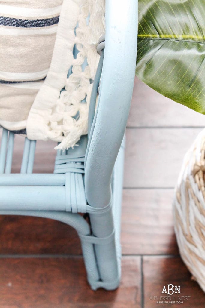 DIY Rattan Bench Makeover With Target Devine Color Paint
