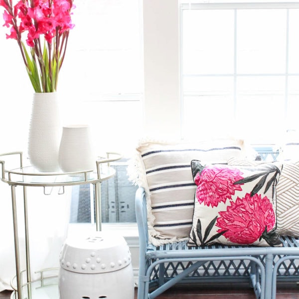 DIY Rattan Bench Makeover With Target Devine Color Paint