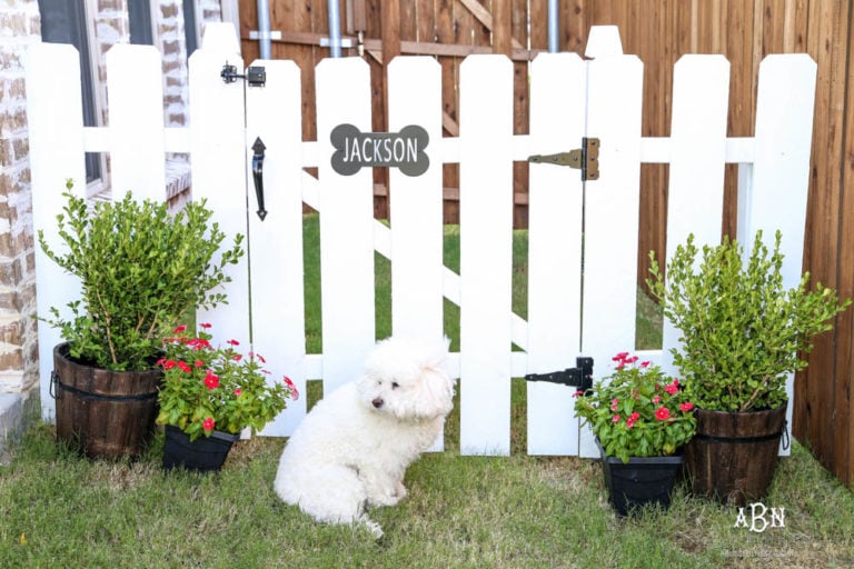 DIY Outdoor Dog Gate Tutorial for Large Opening | A Blissful Nest