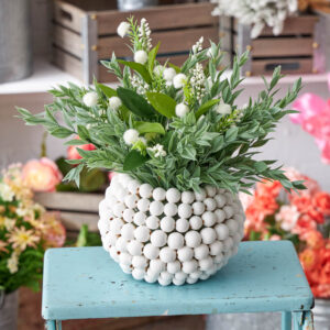 DIY Wood Beaded Vase Tutorial - A Blissful Nest
