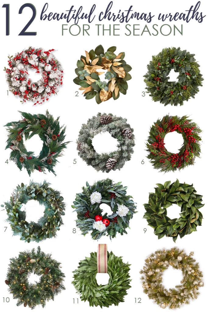 12 Beautiful Christmas Wreath Ideas for the Season - A Blissful Nest