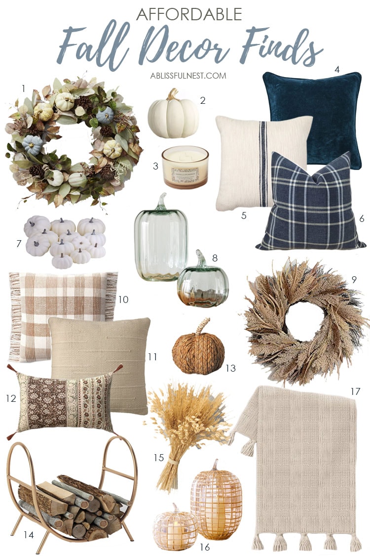Stylish + Affordable Fall Decor Finds Under $100 - A Blissful Nest