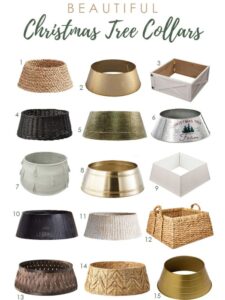 Beautiful Christmas Tree Collars + Where to Buy Them - A Blissful Nest