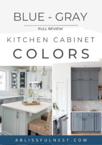 Best Blue Gray Kitchen Cabinet Colors - A Blissful Nest