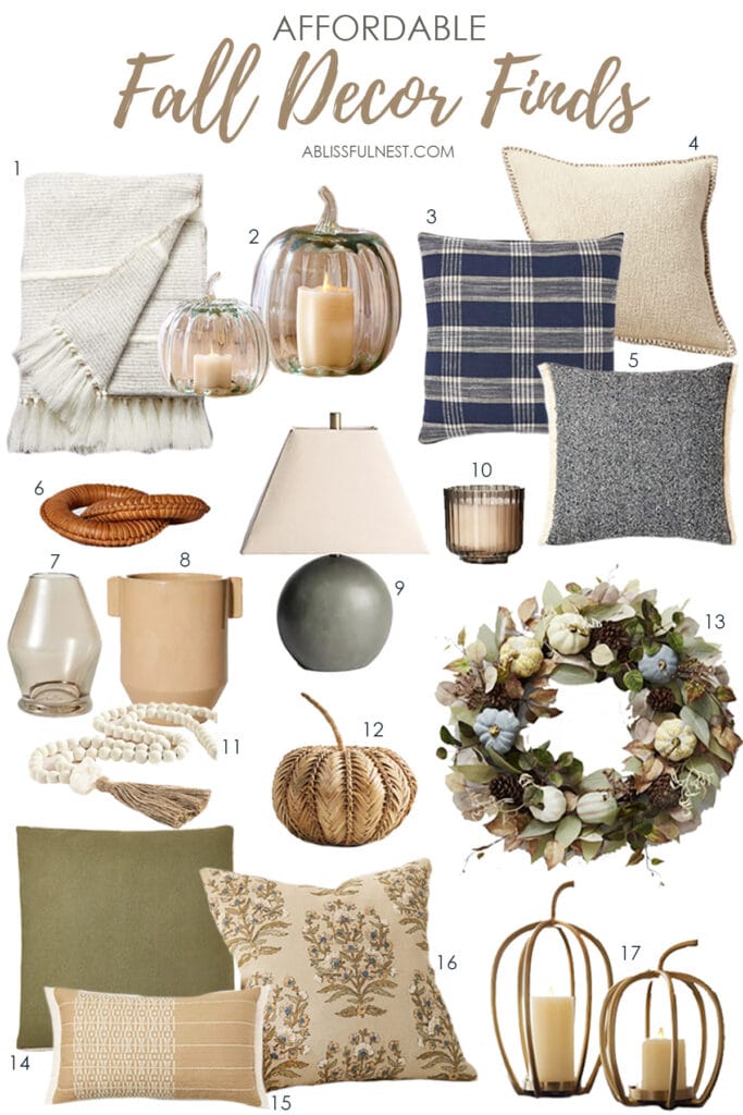 Stylish + Affordable Fall Decor Finds Under $100 - A Blissful Nest