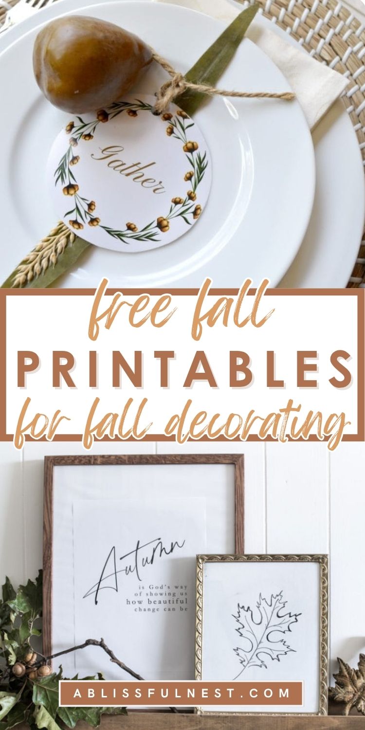 Free Fall Printables For Fall Decorating | A Blissful Nest
