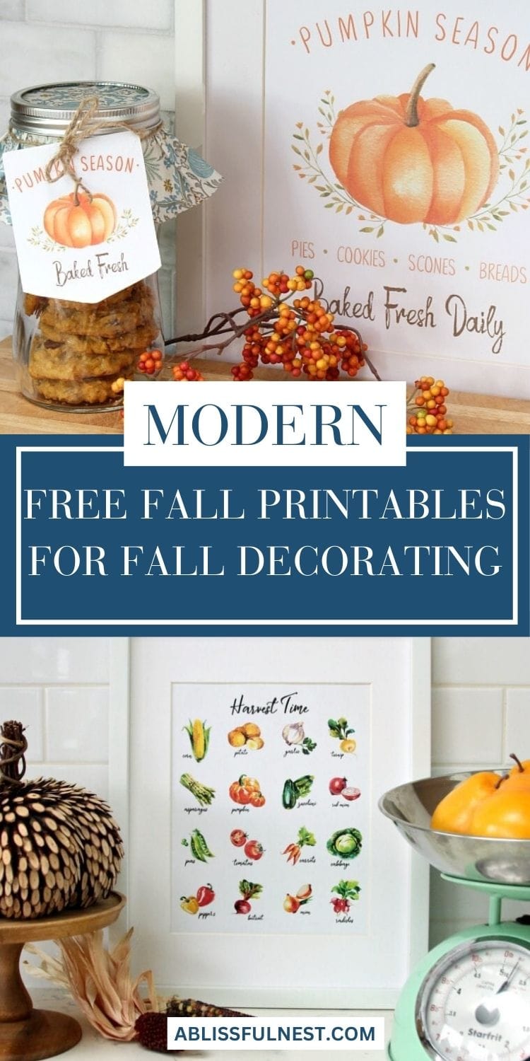 Free Fall Printables For Fall Decorating | A Blissful Nest