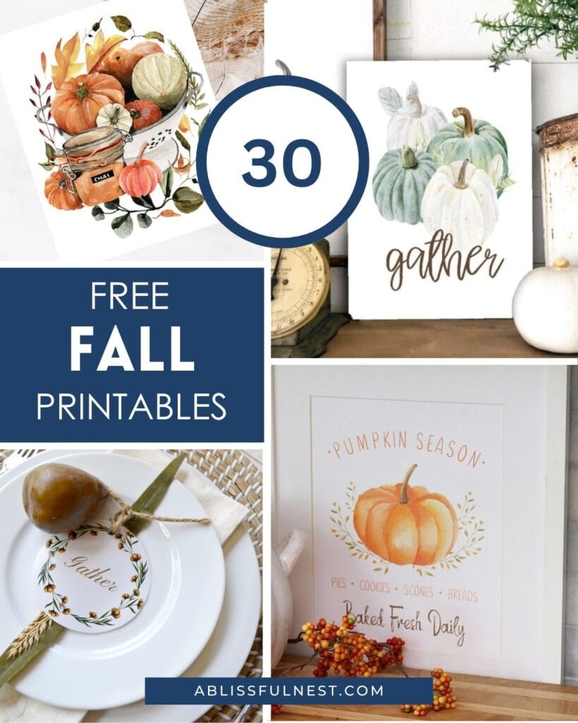 Free Fall Printables For Fall Decorating | A Blissful Nest
