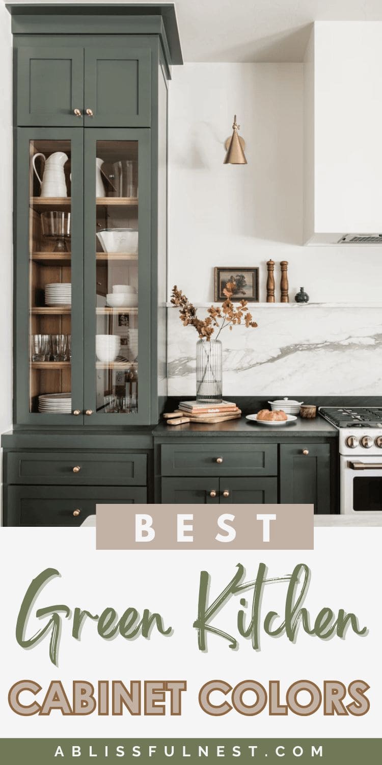 Best Green Kitchen Cabinet Colors | A Blissful Nest