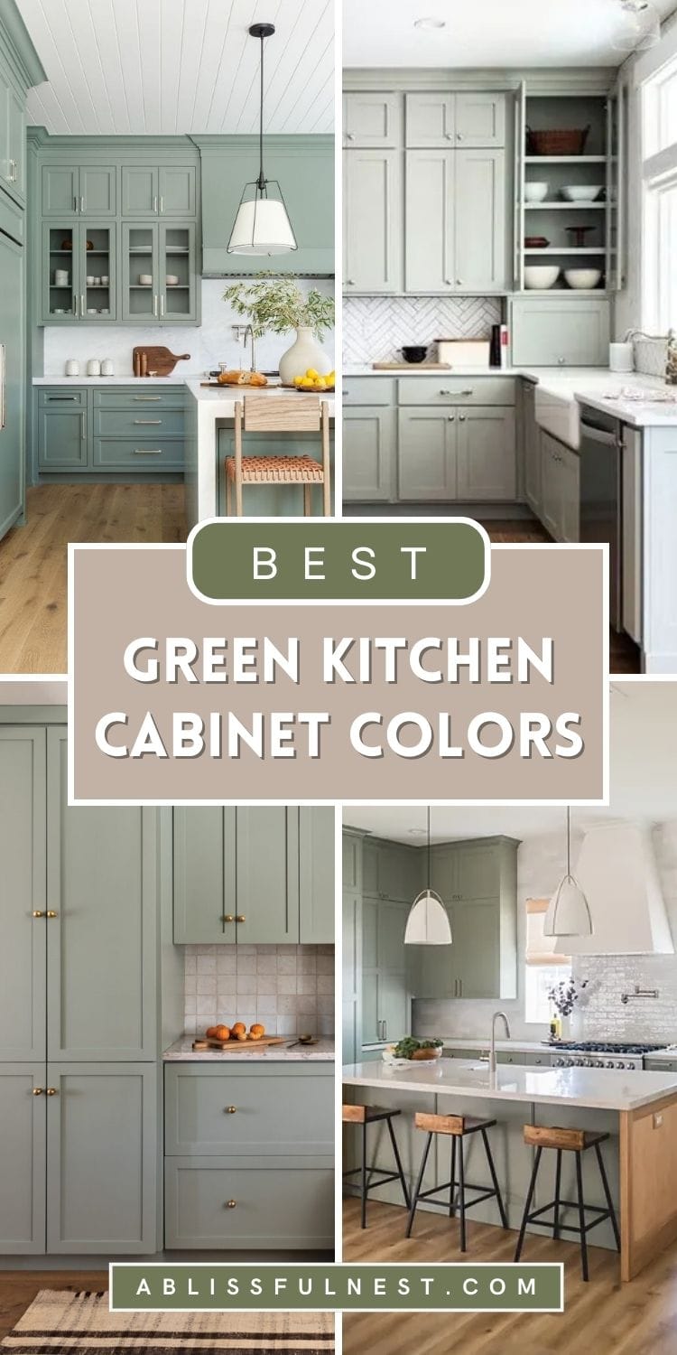 Best Green Kitchen Cabinet Colors | A Blissful Nest