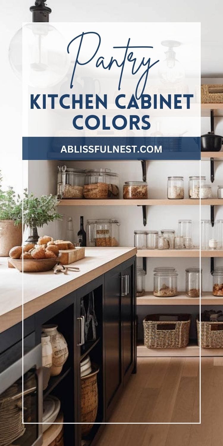 Pantry Kitchen Cabinet Colors | A Blissful Nest