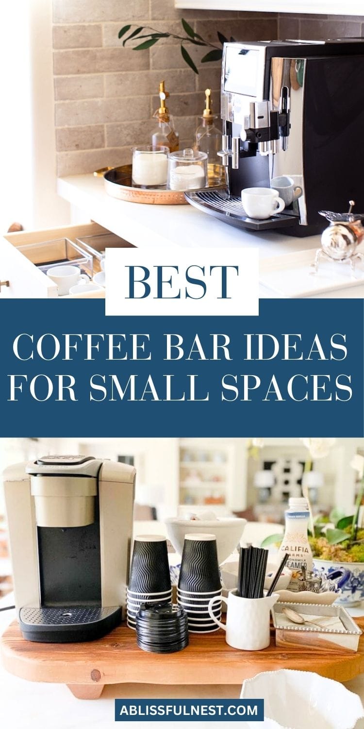 Coffee Bar Ideas For Small Spaces | A Blissful Nest