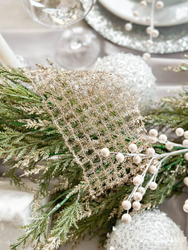 Christmas Table Setting With Neutral Accents | A Blissful Nest