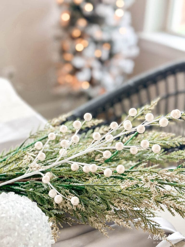 Christmas Table Setting With Neutral Accents | A Blissful Nest