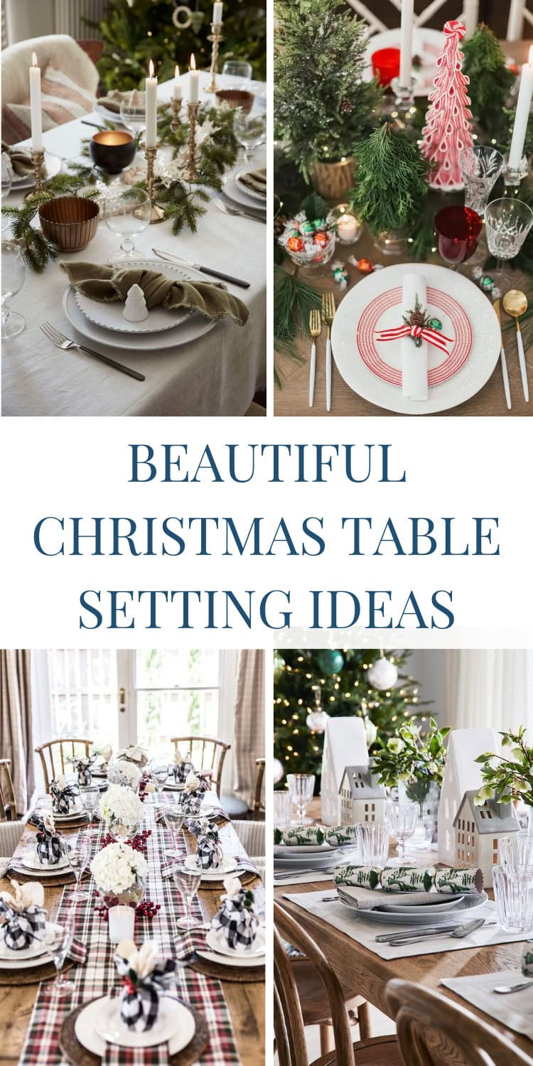 Beautiful Christmas Table Setting Ideas - A Blissful Nest