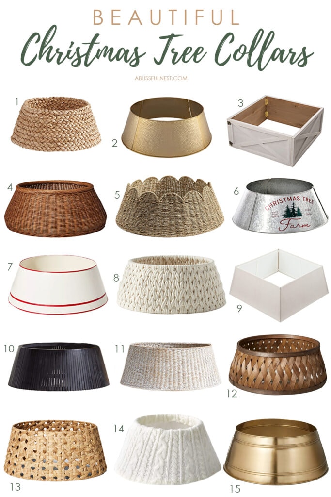 Beautiful Christmas Tree Collars + Where to Buy Them | A Blissful Nest