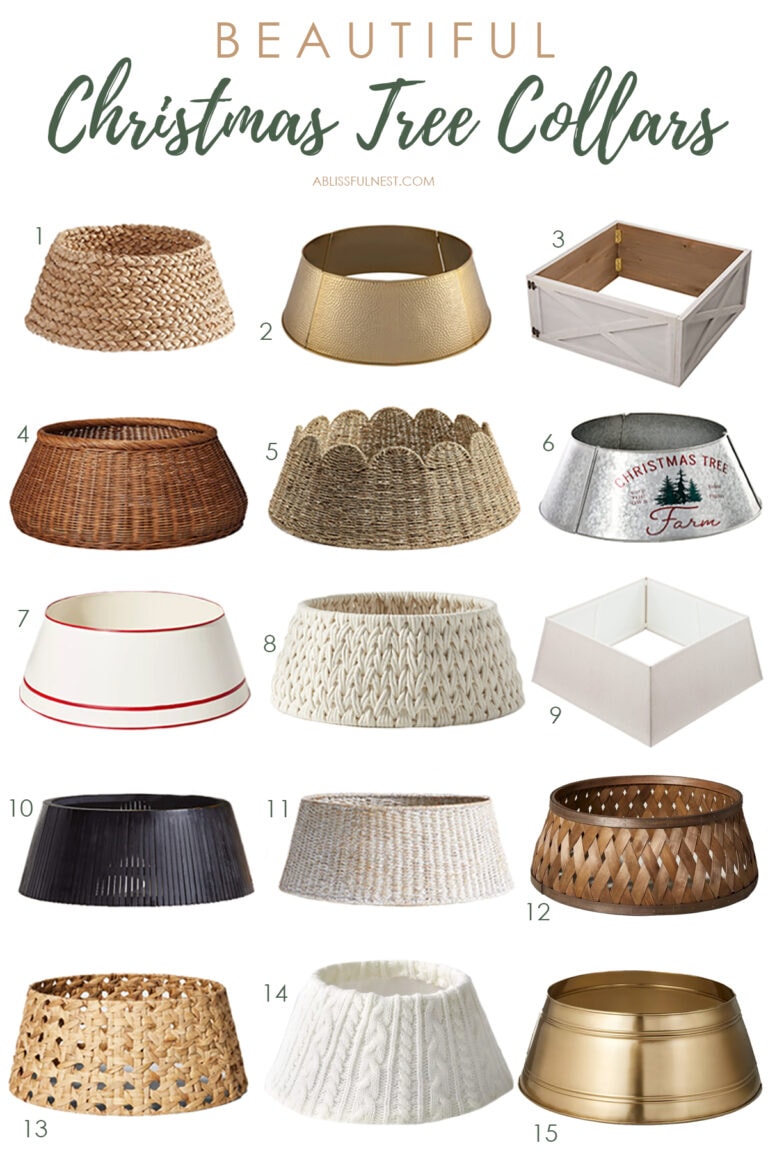 Beautiful Christmas Tree Collars + Where to Buy Them | A Blissful Nest