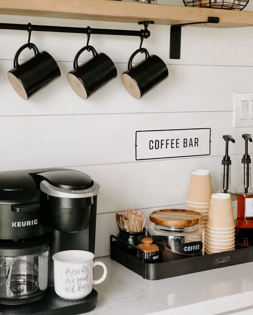 Coffee Bar Ideas For Small Kitchens | A Blissful Nest