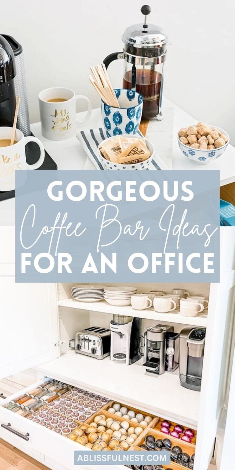 Coffee Bar Ideas For An Office | A Blissful Nest