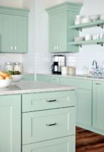 Blue Green Kitchen Cabinet Colors | A Blissful Nest