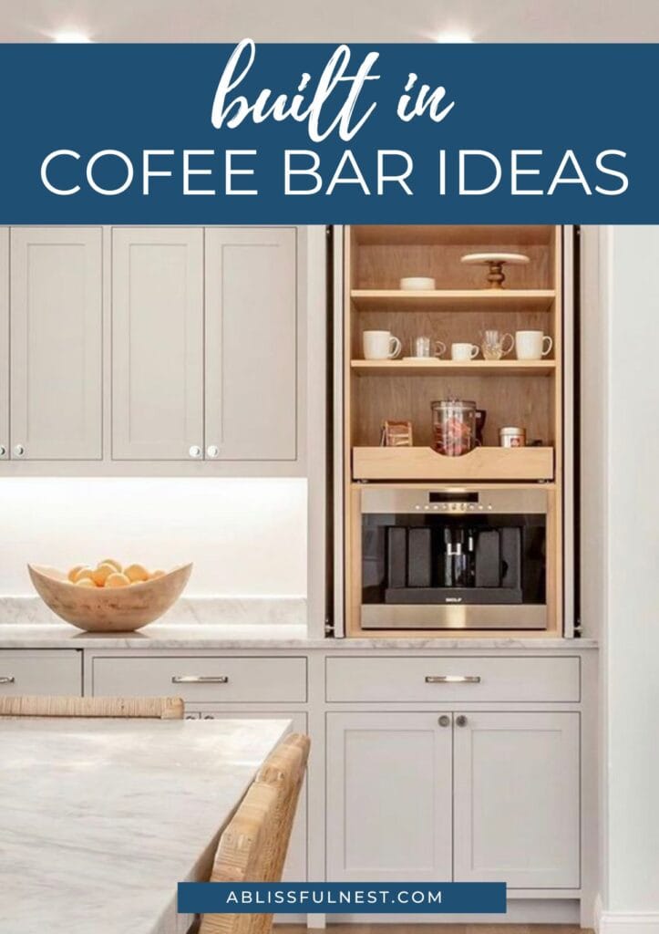 Built In Kitchen Coffee Bar Ideas | A Blissful Nest