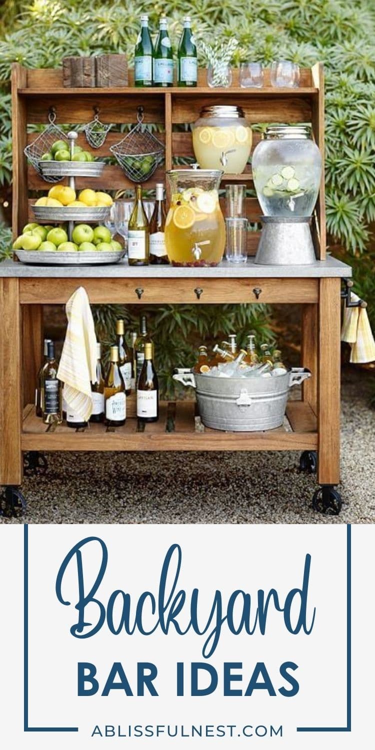 Backyard Bar Ideas | A Blissful Nest