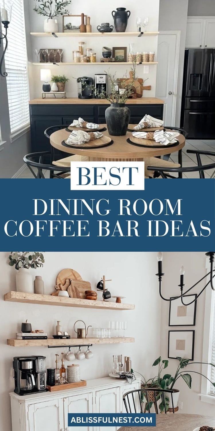 Dining Room Coffee Bar Ideas | A Blissful Nest