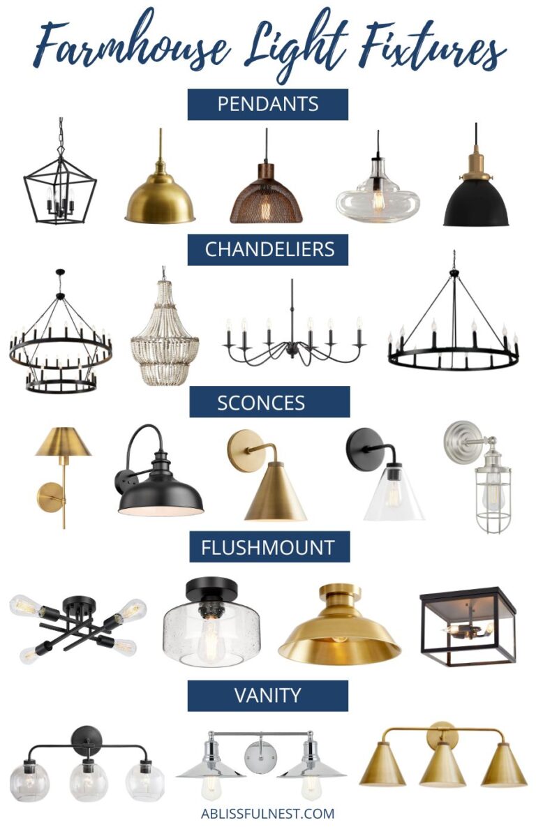 Farmhouse Light Fixtures | A Blissful Nest