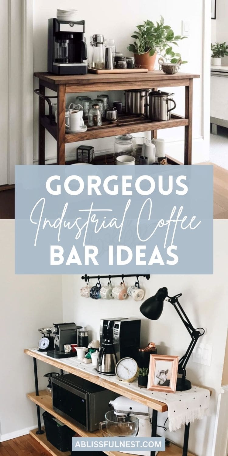 Industrial Coffee Bar Ideas | A Blissful Nest