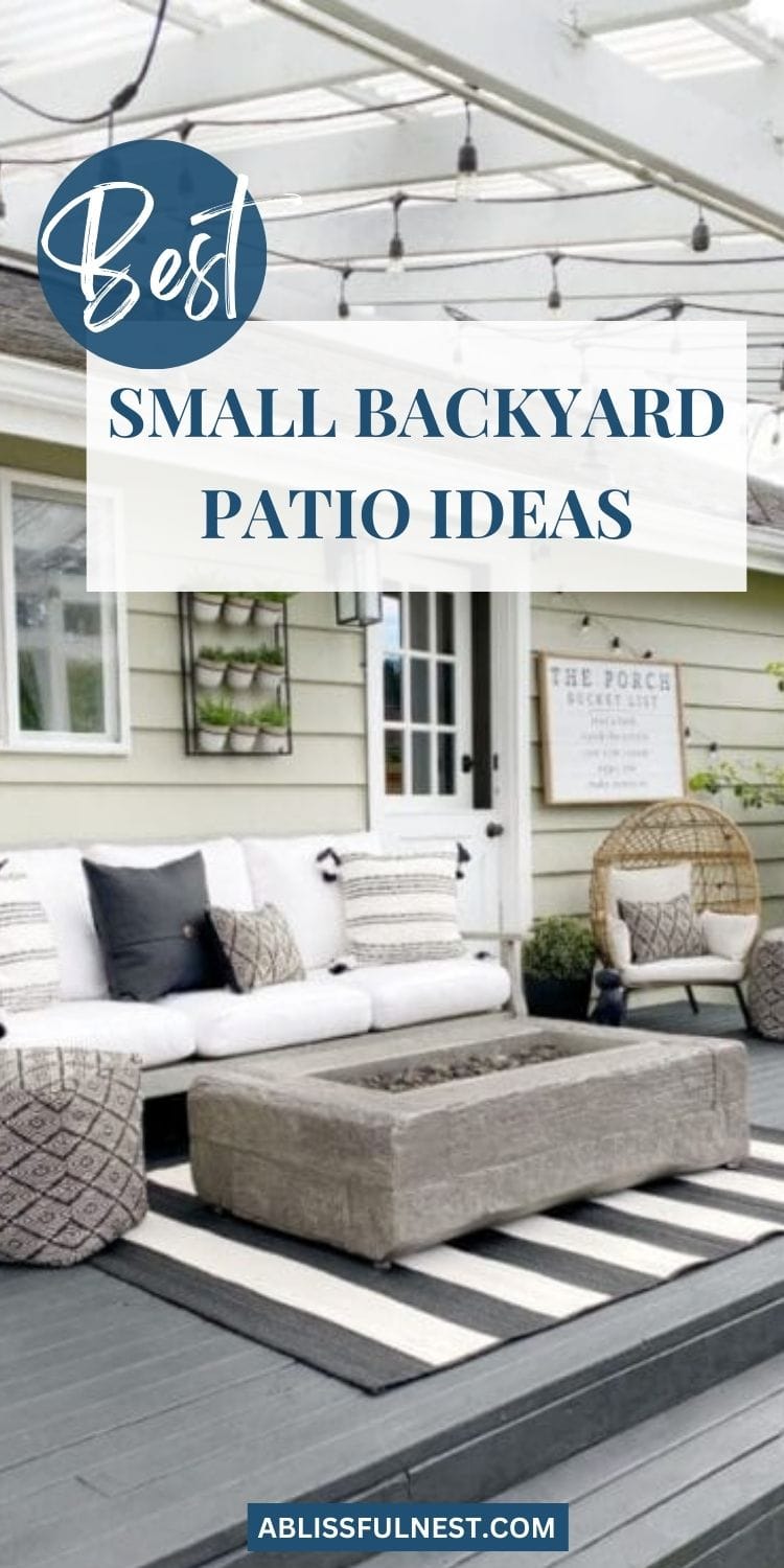 Small Backyard Patio Ideas | A Blissful Nest