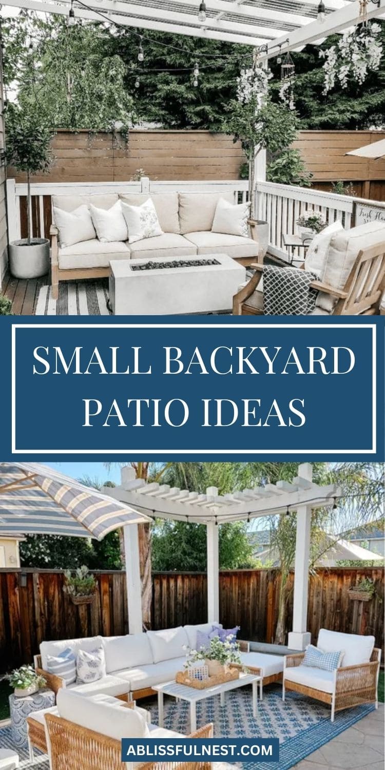 Small Backyard Patio Ideas | A Blissful Nest
