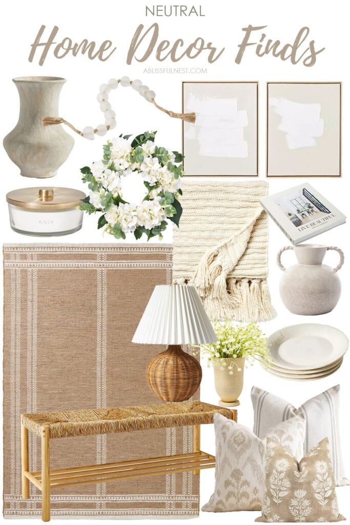 Neutral Home Decor Finds | A Blissful Nest