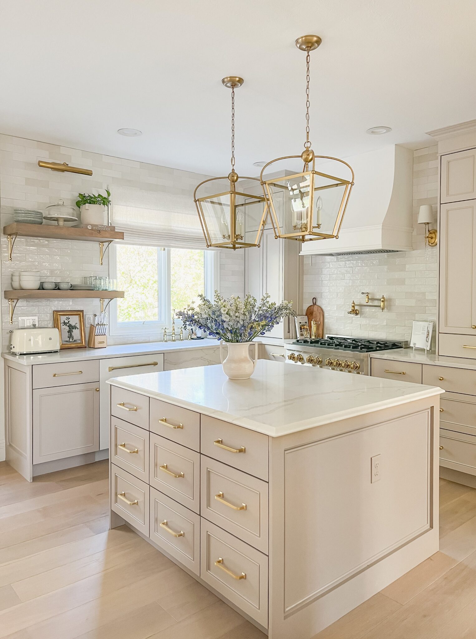 Taupe Kitchen Cabinet Colors | A Blissful Nest