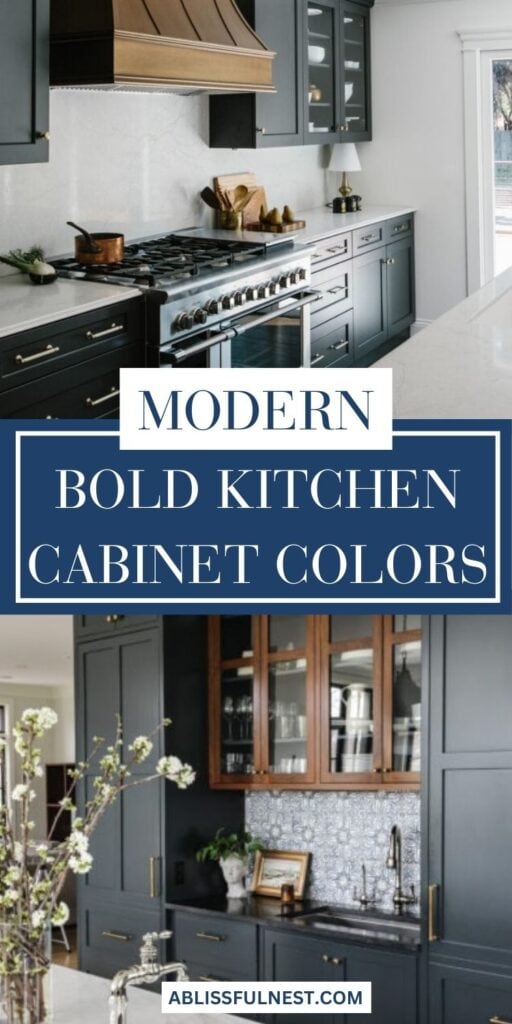 Bold Kitchen Cabinet Colors | A Blissful Nest