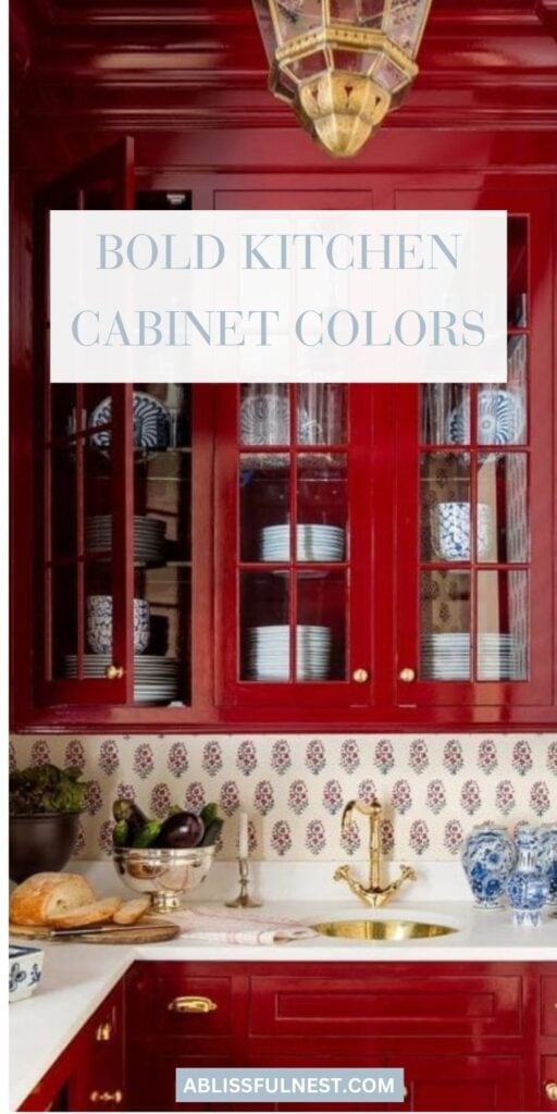Bold Kitchen Cabinet Colors | A Blissful Nest