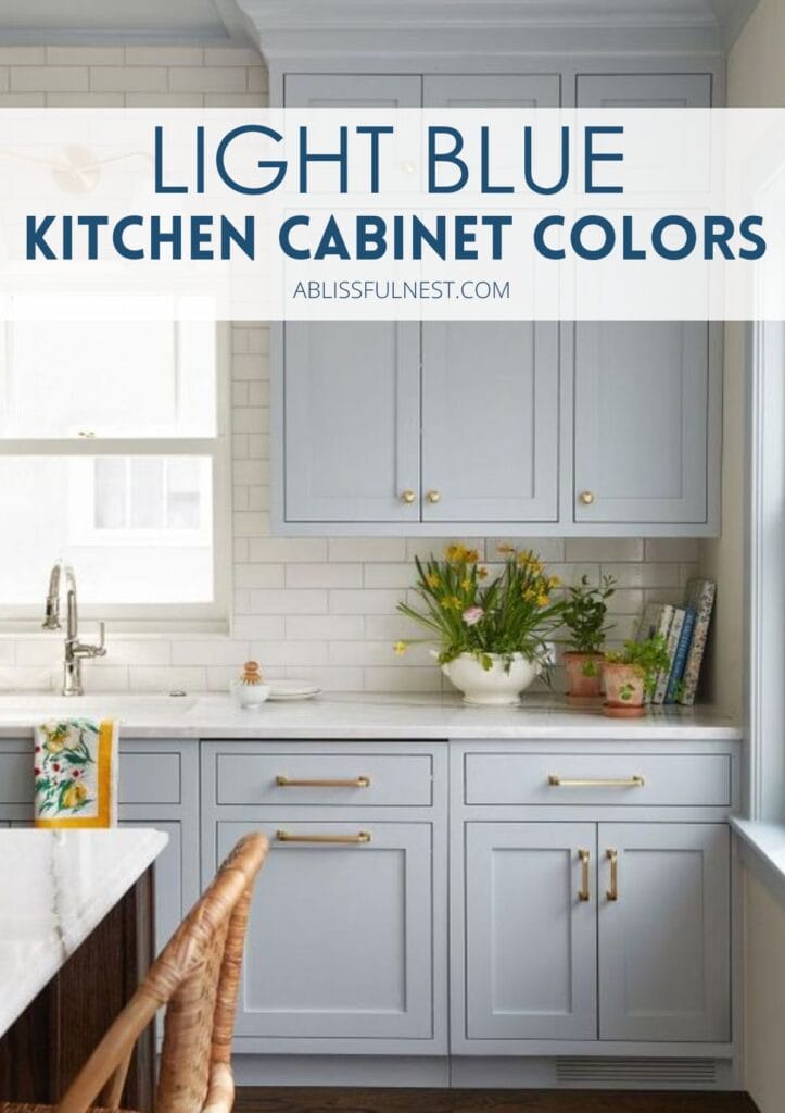 Light Blue Kitchen Cabinet Colors | A Blissful Nest