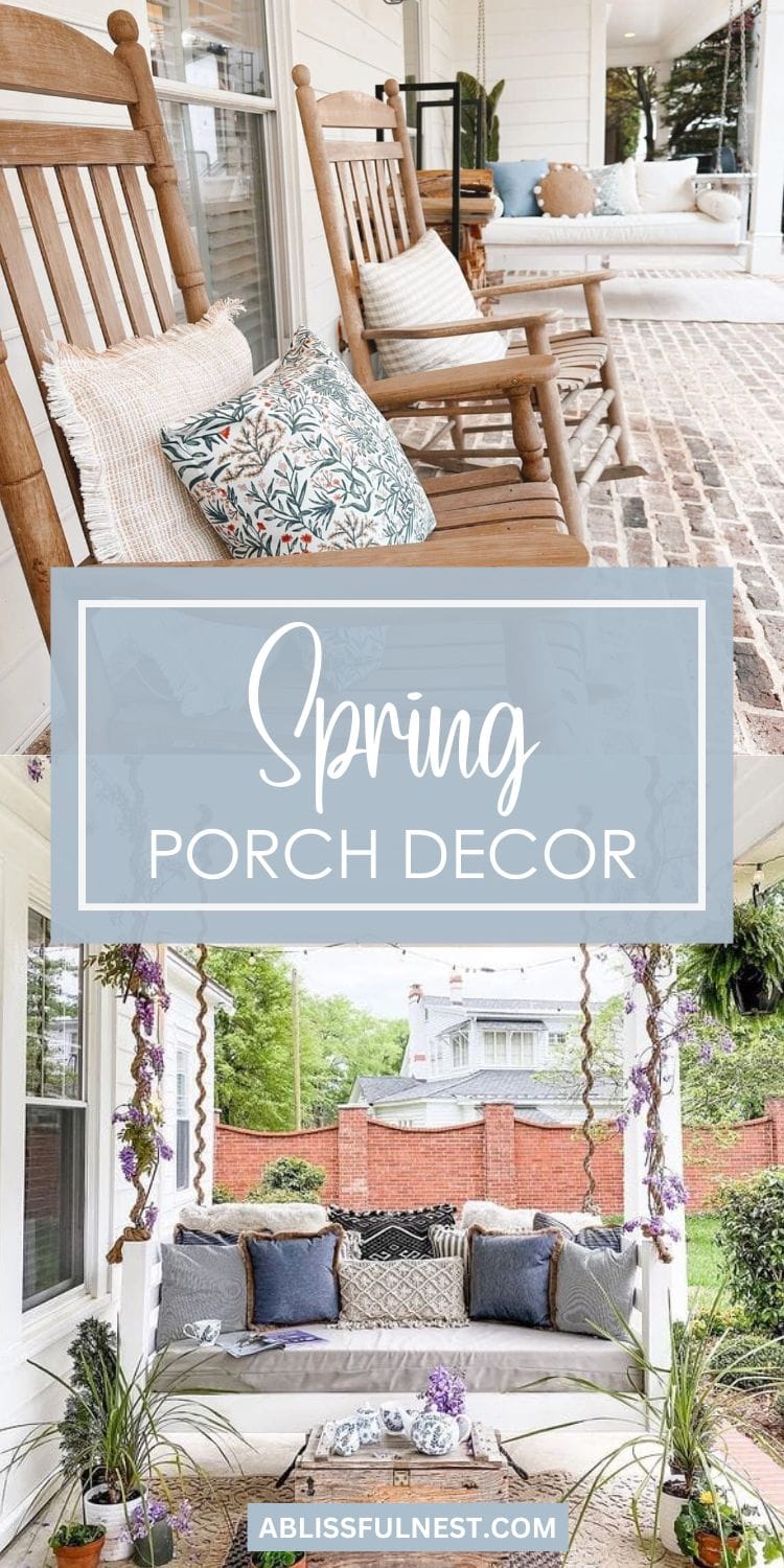 Spring Porch Decor | A Blissful Nest