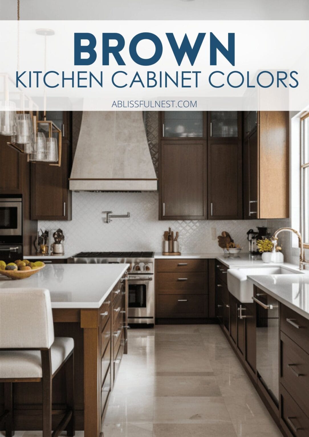 Brown Kitchen Cabinet Colors | A Blissful Nest