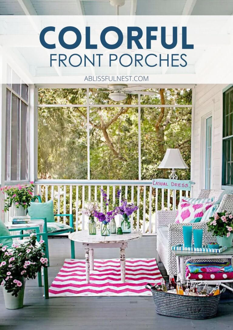 Colorful Front Porches | A Blissful Nest