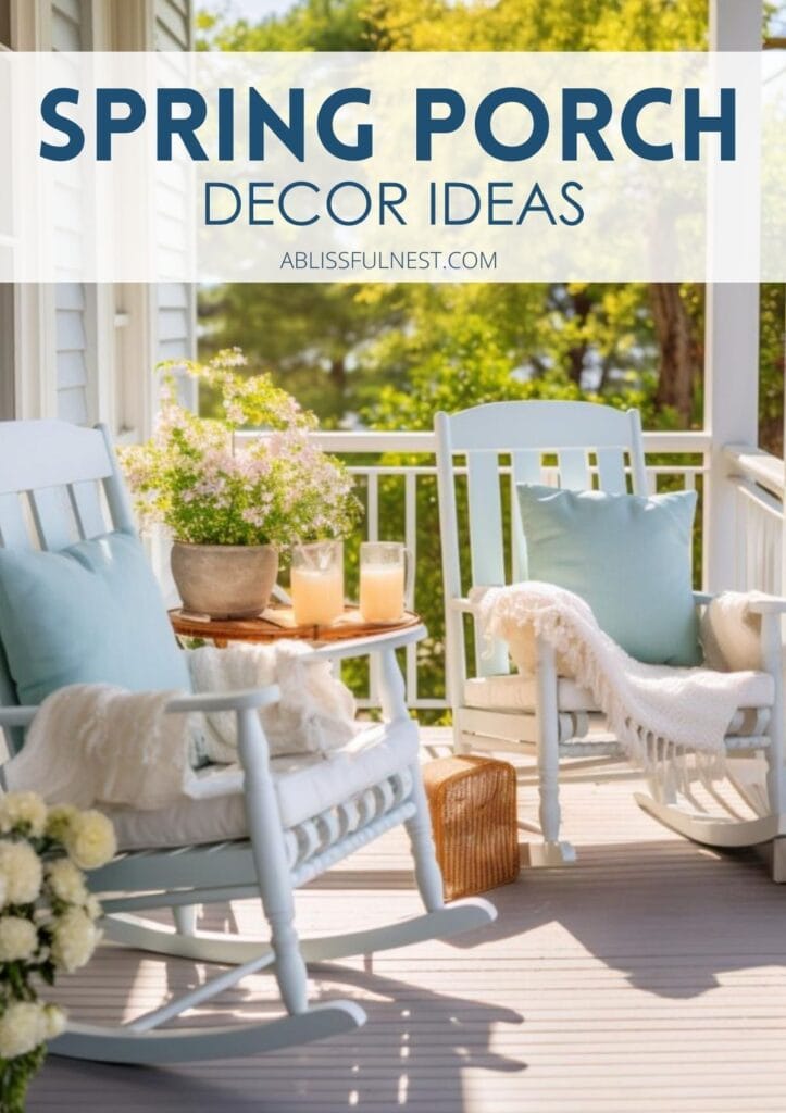Spring Porch Decor | A Blissful Nest
