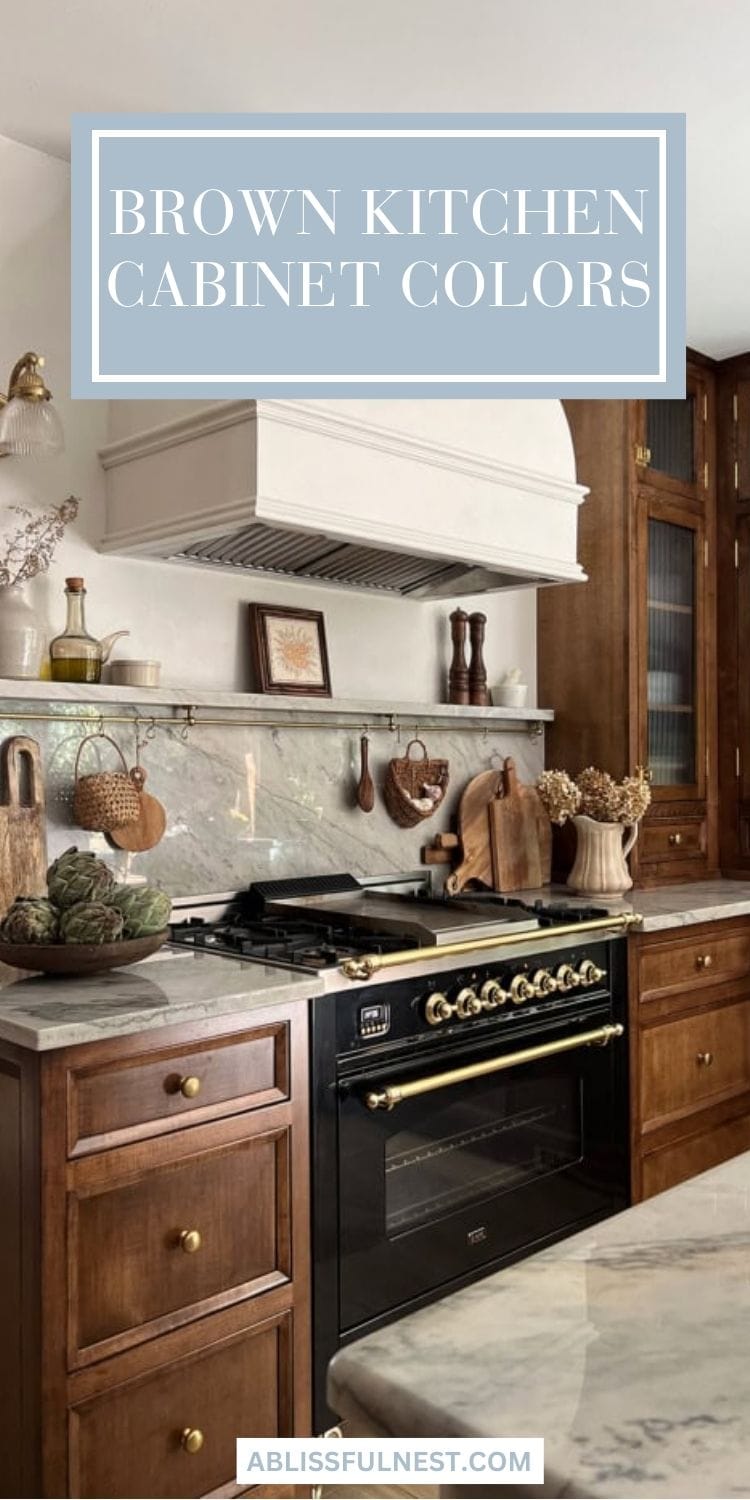 Brown Kitchen Cabinet Colors | A Blissful Nest