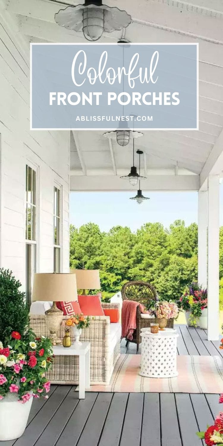 Colorful Front Porches | A Blissful Nest
