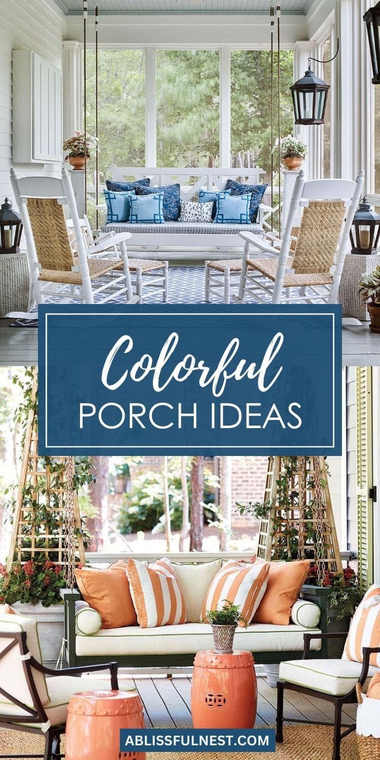Colorful Front Porches | A Blissful Nest