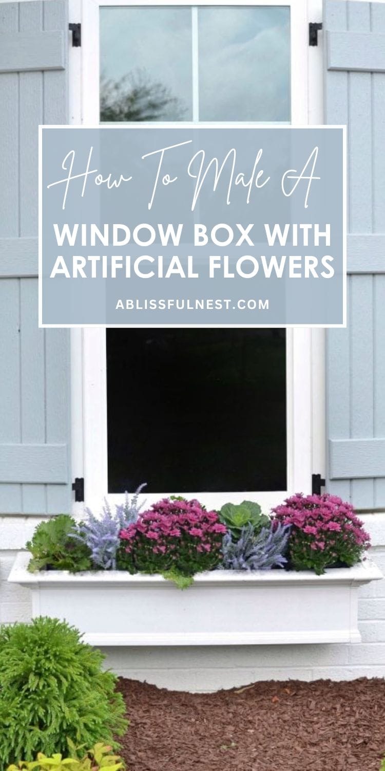 How To Make A Window Box With Artificial Flowers | A Blissful Nest
