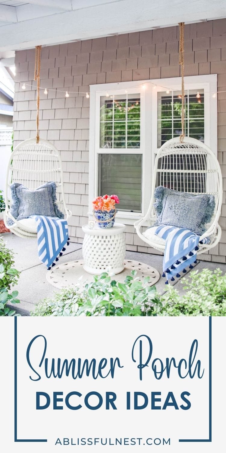 Summer Porch Decor Ideas | A Blissful Nest