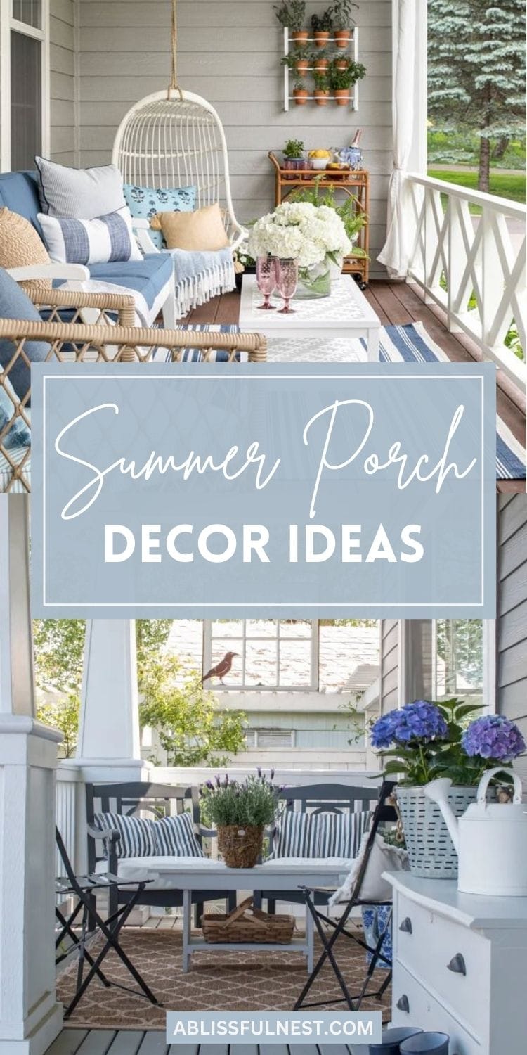 Summer Porch Decor Ideas | A Blissful Nest