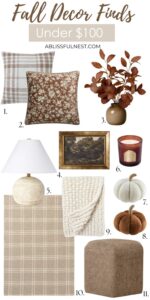Stylish + Affordable Fall Decor Finds Under $100 - A Blissful Nest