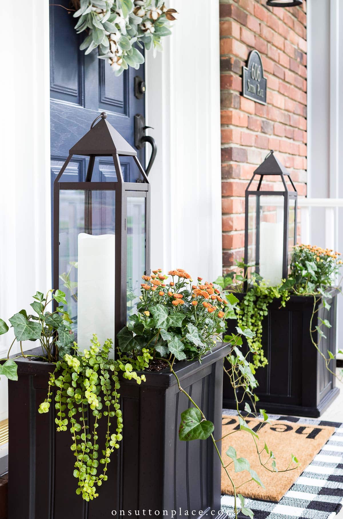 Fall Planters For Front Porch | A Blissful Nest